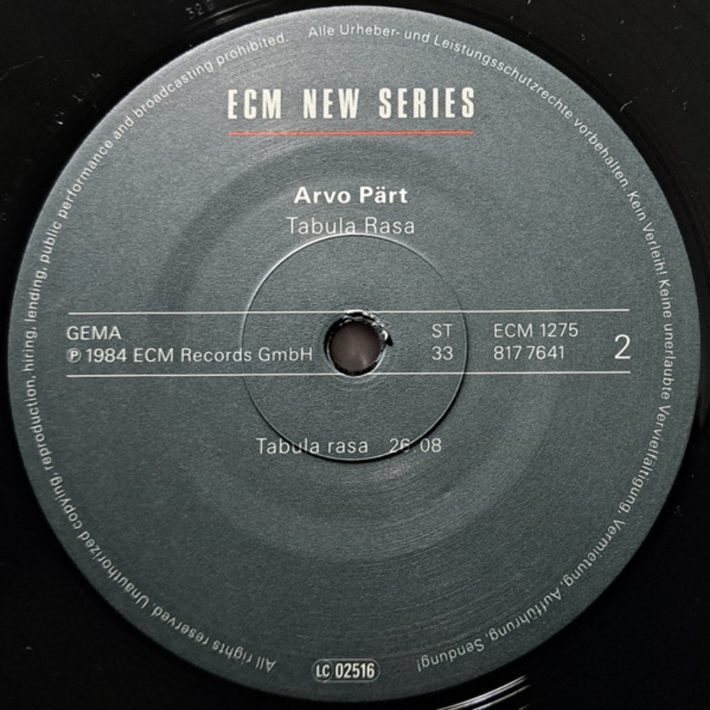Arvo Part - Tabula Rasa LP – купить пластинку по цене от 9890 руб. в интернет-магазине Dr.Head